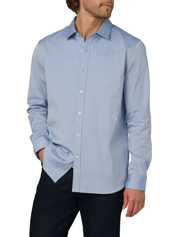 Joe's Jeans The Grant Monogram Button-up Shirt - Dark Chambray