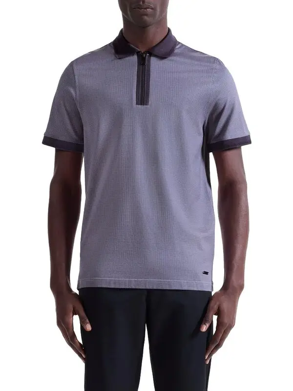 Bugatchi Quarter Zip Polo - Amethyst