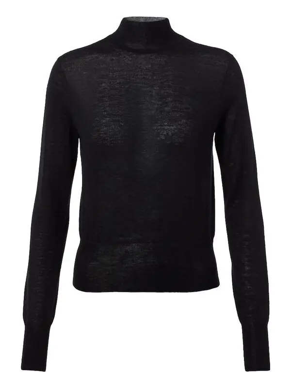 JOSEPH Cashair Cashmere Turtleneck Sweater - Black