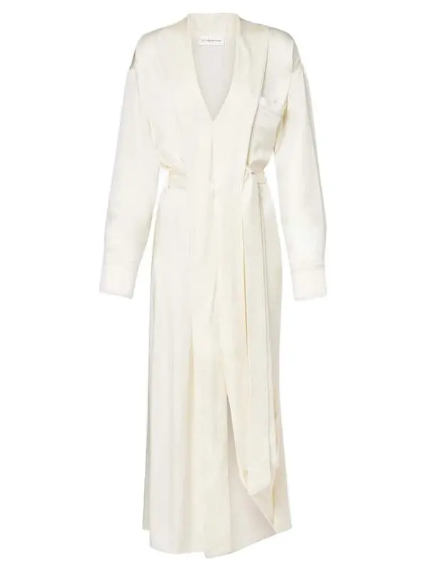 Victoria Beckham Belted Wrap Dress - White