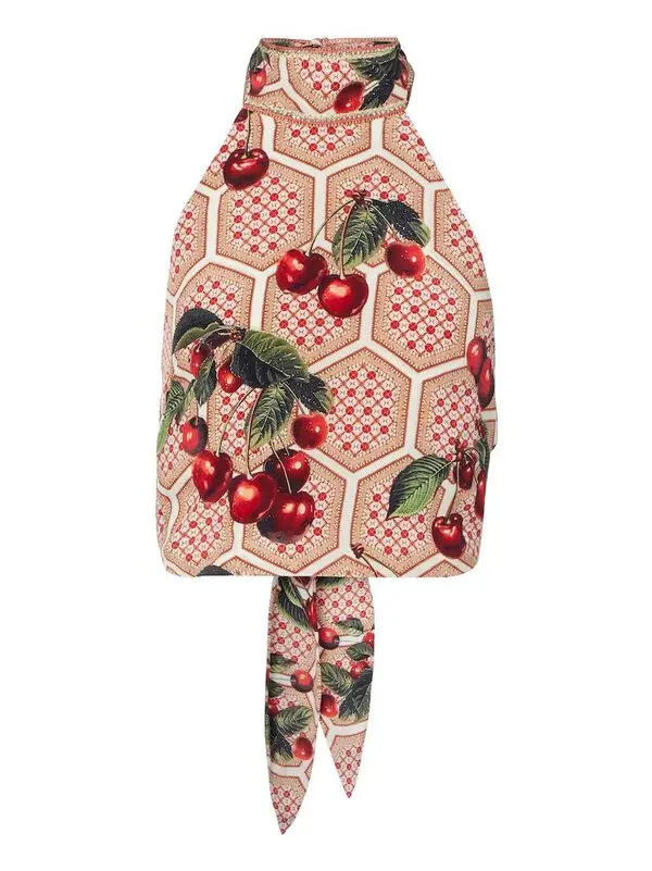 Camilla Notes From The Road Printed Silk Top - Multicoloured