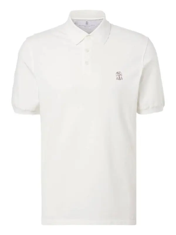 Brunello Cucinelli Cotton Polo Shirt - White