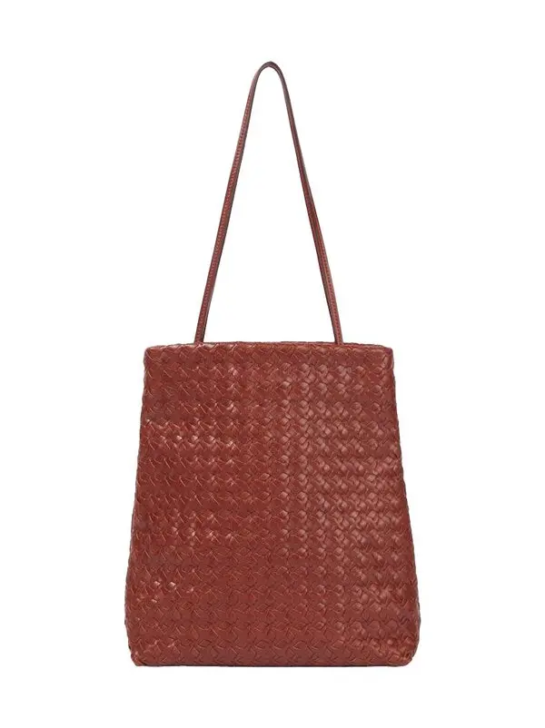 THE ROW Lilou Woven Leather Shoulder Bag - Brown