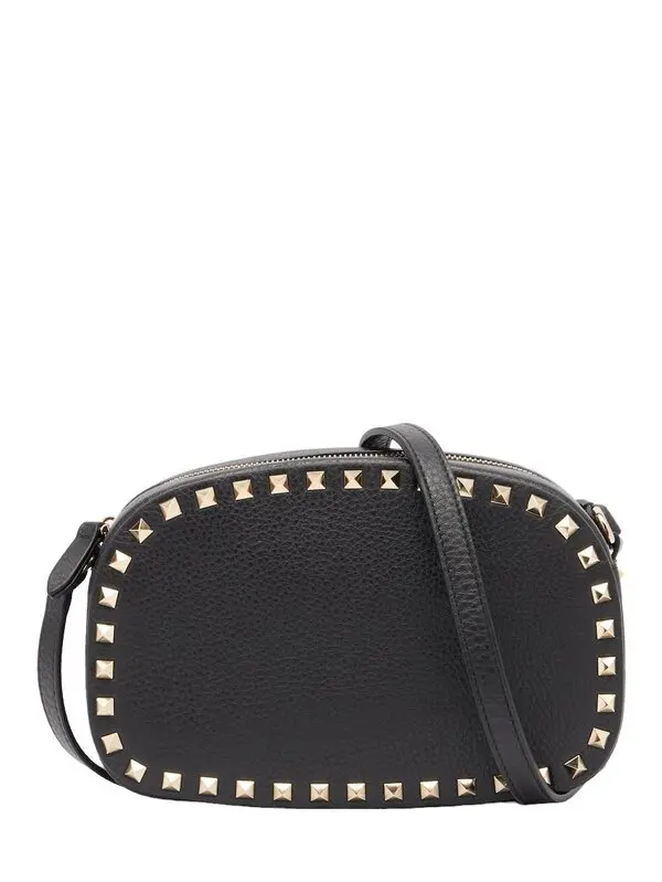 Valentino Garavani Rockstud Small Leather Shoulder Bag - Black