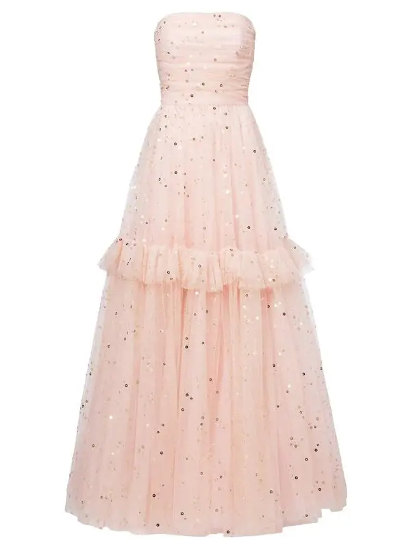 Jenny Packham Sequined Gown - Pink