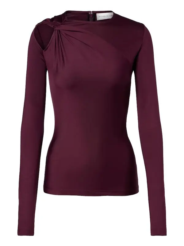 Victoria Beckham Jersey Top - Burgundy