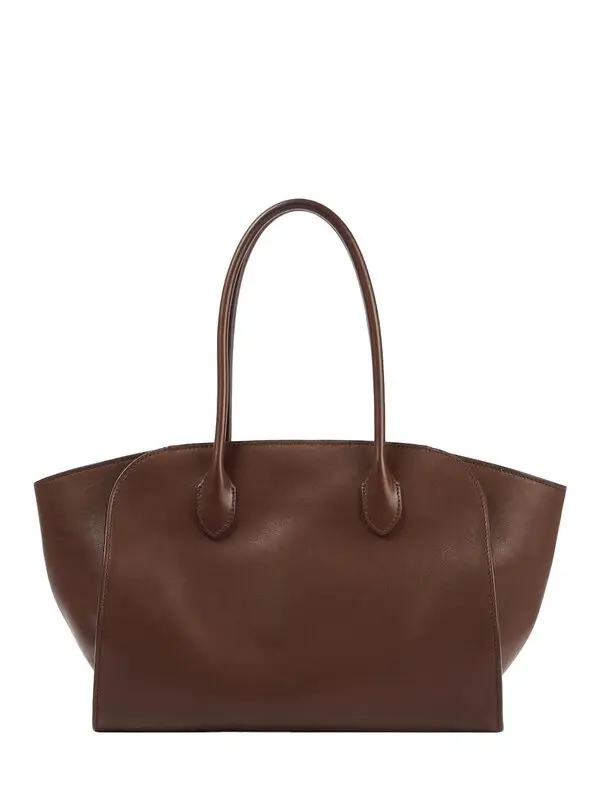 THE ROW Marlo 12 Leather Tote Bag - Brown