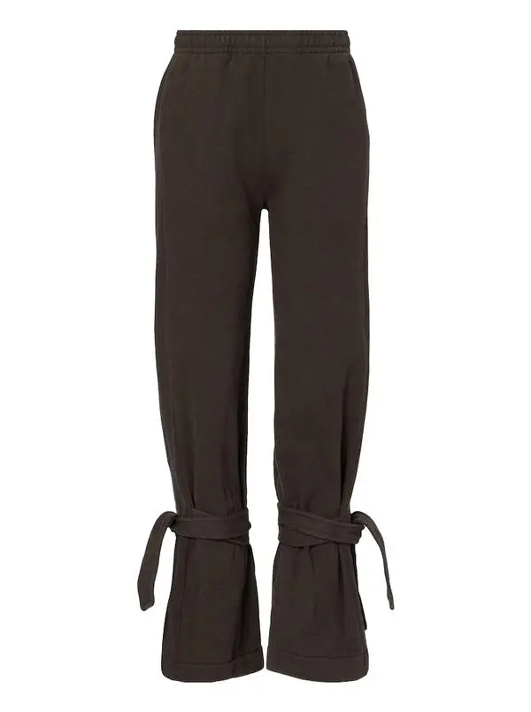 JW Anderson Tapered Cotton Fleece Sweatpants - Brown