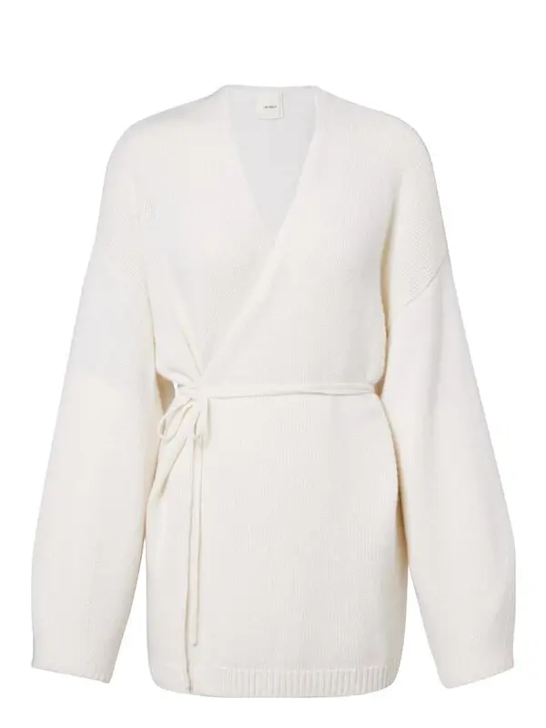 LISA YANG Laurina Cashmere Wrap Cardigan - White