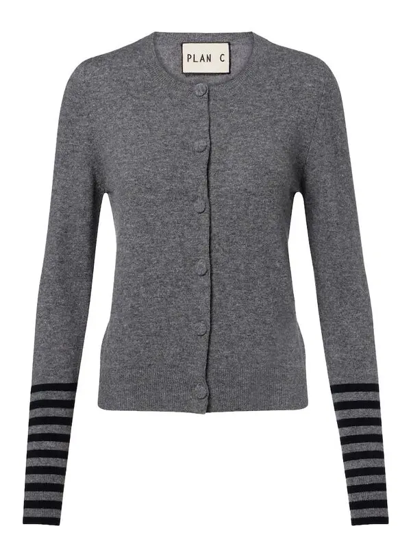 Plan C Wool Cardigan - Grey