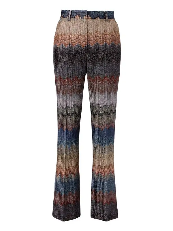 Missoni Zigzag Lamé Flared Pants - Multicoloured