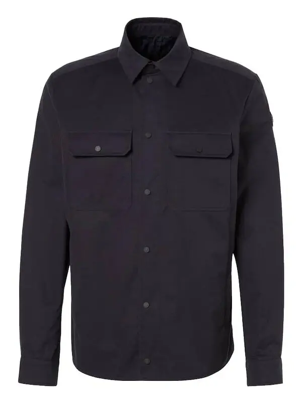 Moncler Cotton Gabardine Overshirt - Blue