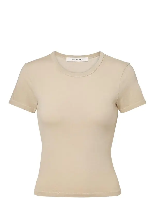 SLVRLAKE Cotton Jersey T-shirt - Beige