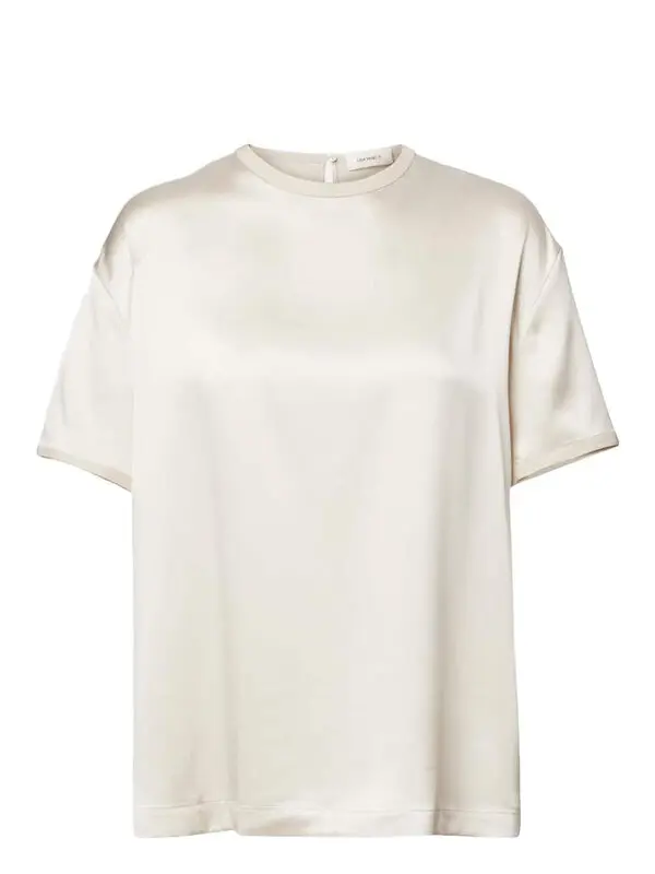 LISA YANG Silk Satin T-shirt - White