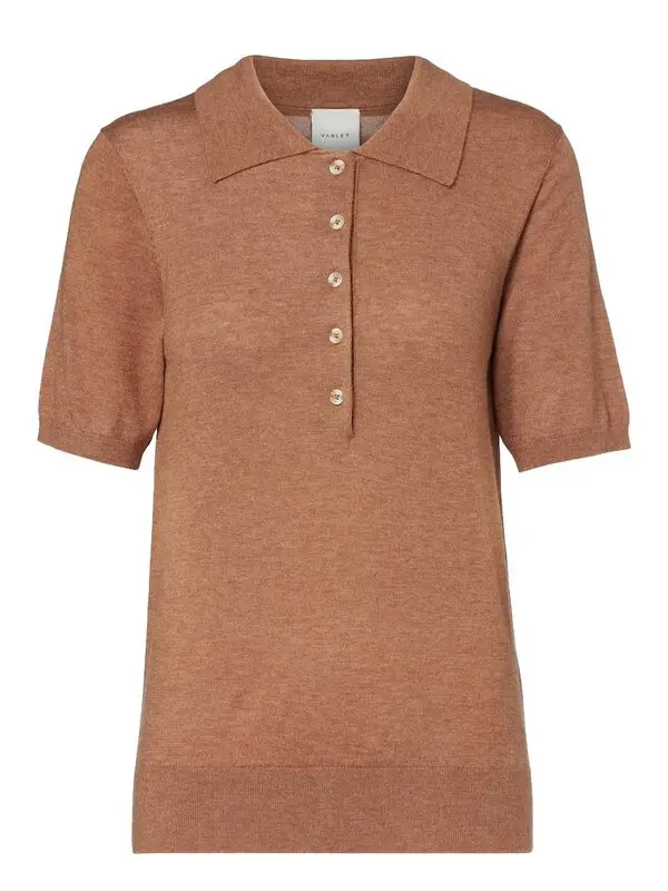 Varley Toni Polo Sweater - Brown