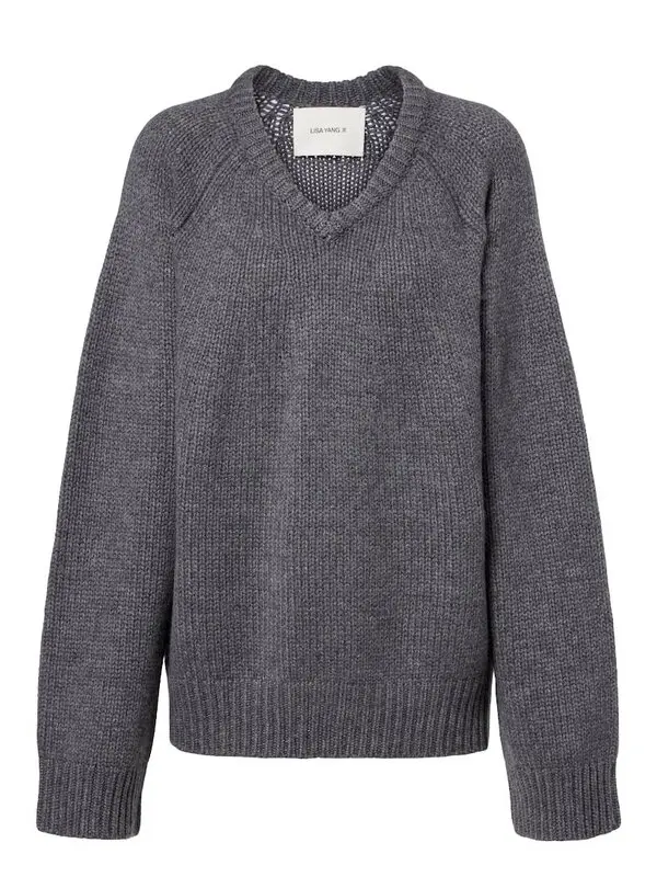 LISA YANG Oia Oversized Cashmere Sweater - Grey
