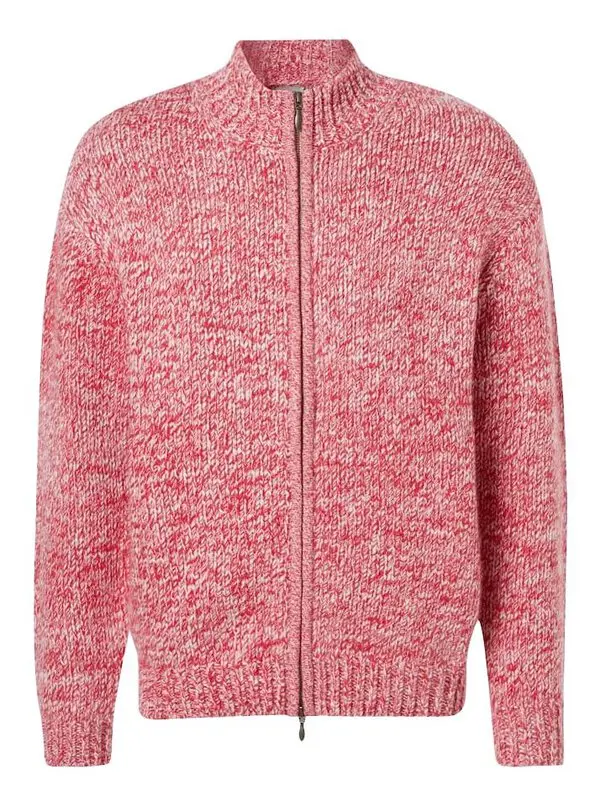 Le Kasha Lamdu Cashmere Zip-up Sweater - Red