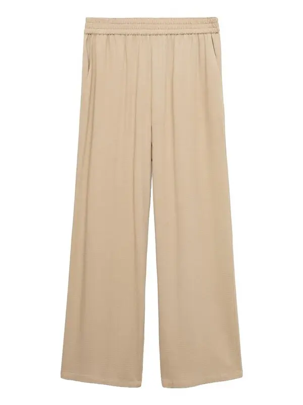 Mango Pull-on Wide-leg Trousers - Beige