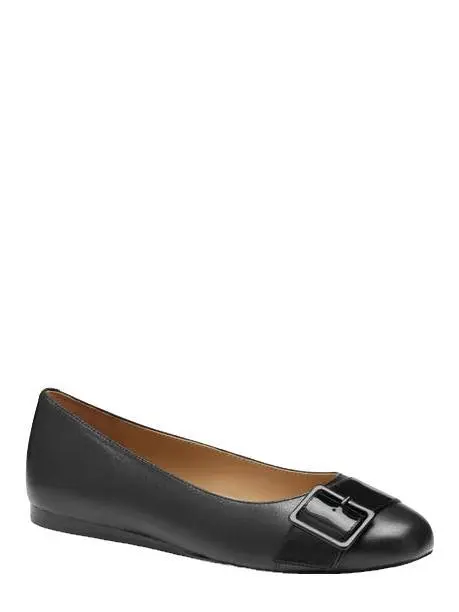 Johnston & Murphy Claire Ballet Flat - Black Patent/glove Leather
