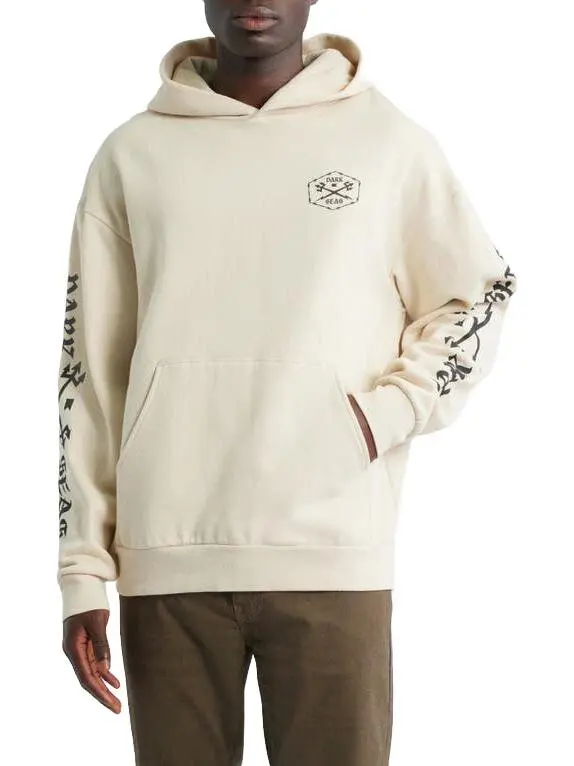 DARK SEAS Fence Line Fleece Graphic Hoodie - Ivory