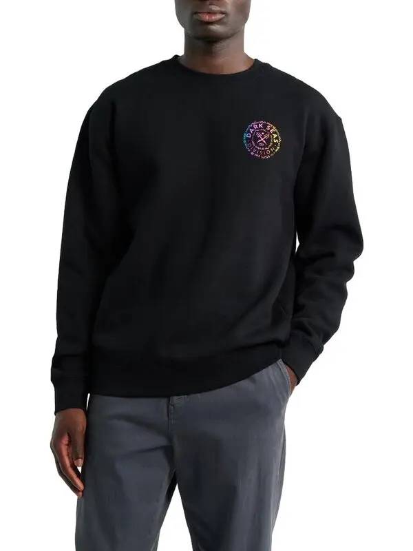 DARK SEAS Neon Logo Fleece Sweatshirt - Black
