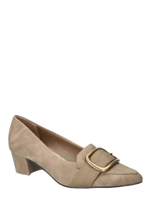 EASY WORKS BY EASY STREET Amber Pointed-toe Pumps - Natural