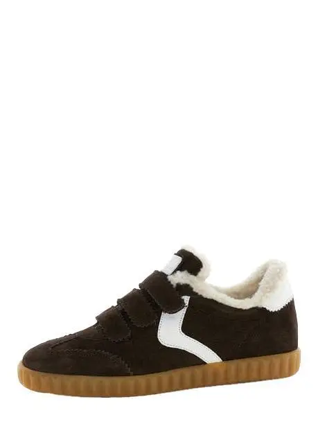 VOILE BLANCHE Ines Faux Shearling Sneaker - Dk Brown
