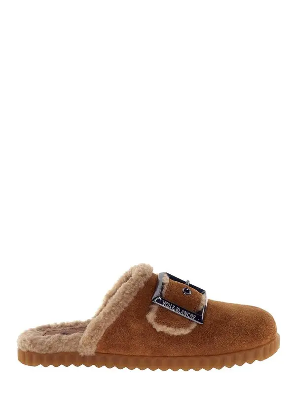 VOILE BLANCHE Fredrik Faux Shearling Mule - Brown