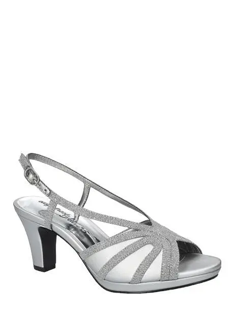 EASY WORKS BY EASY STREET Nell Sandal - Silver Satin