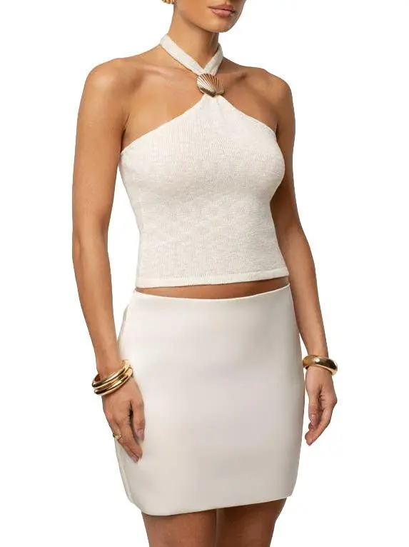 JLUXLABEL Ocean Front Halter Top - Ivory