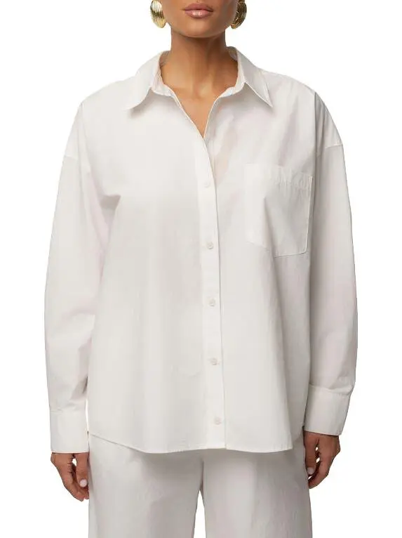 JLUXLABEL Leon Oversized Cotton Poplin Button-up Shirt - Ivory