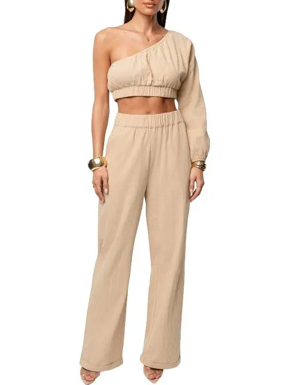 JLUXLABEL Top And Pants Set - Beige