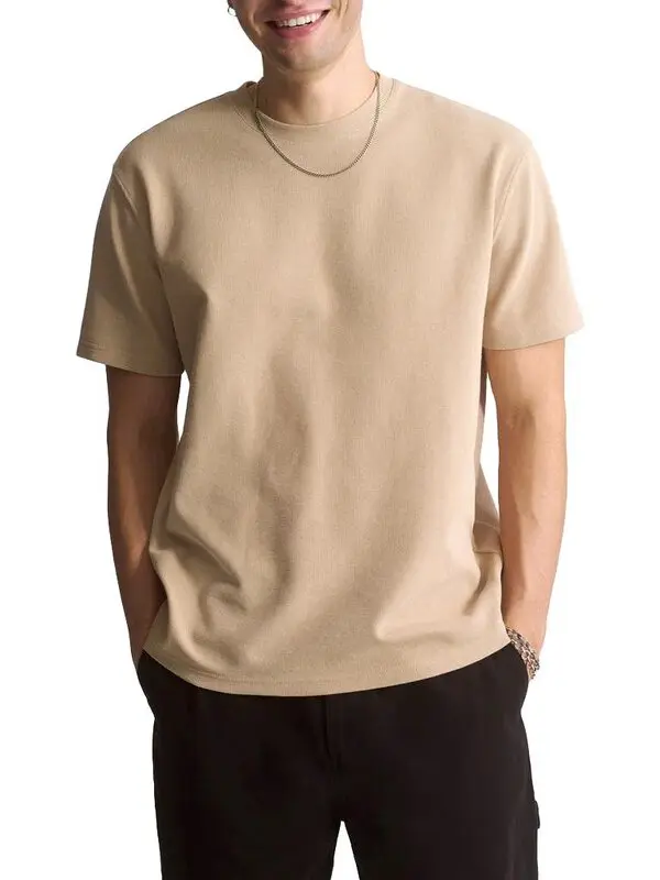 Brooklyn Industries Cotton Blend Crewneck T-shirt - Oxford Tan