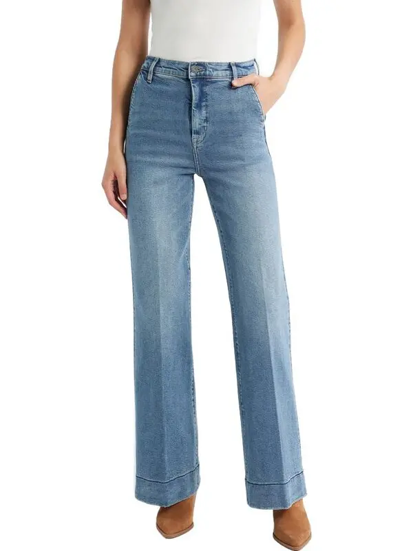 HIDDEN JEANS High-waist Comfort Flare Jeans - Med.wash
