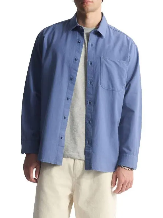 Brooklyn Industries Cotton Button-up Shirt - Bijou Blue