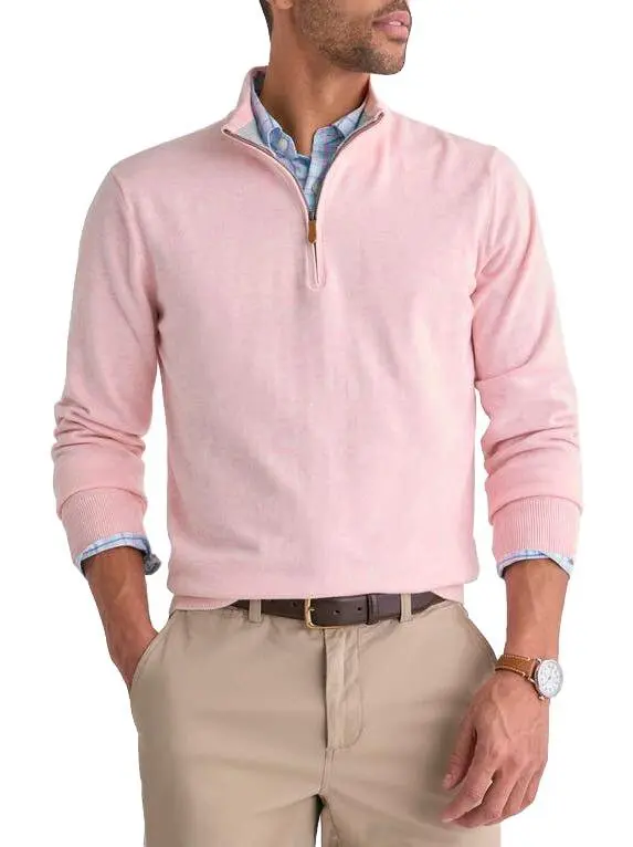 Vineyard Vines Boathouse Quarter-zip Sweater - Pink Drink