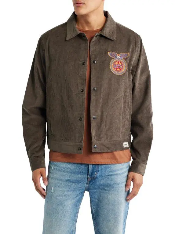 SCHOTT Empire State Cotton Corduroy Trucker Jacket - Olive