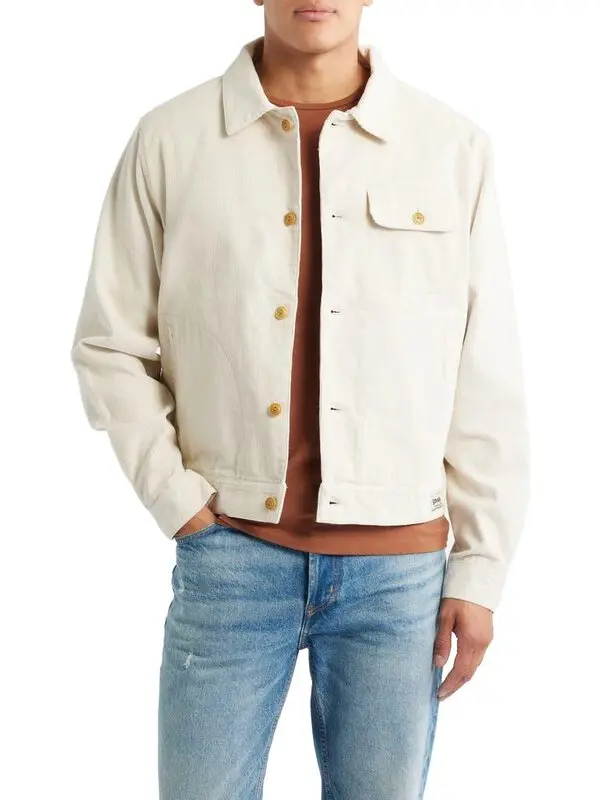 SCHOTT Cotton Corduroy Trucker Jacket - Off White