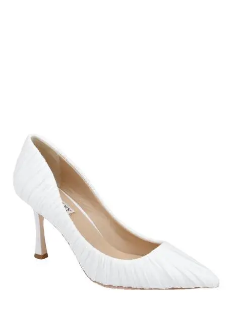 Badgley Mischka Veronika Pointed-toe Pump - White Fabric