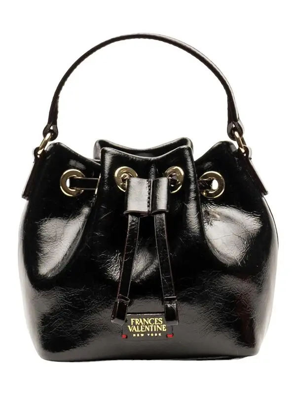 FRANCES VALENTINE Minnie Leather Bucket Bag - Black