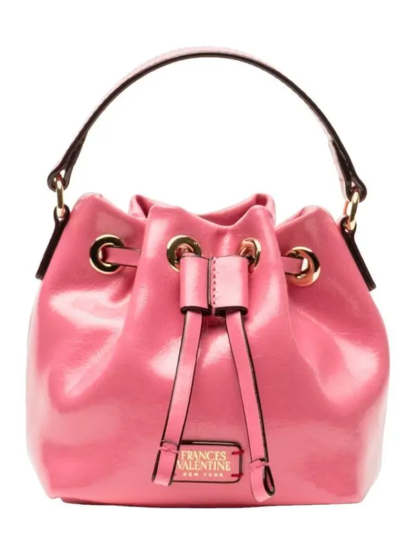 FRANCES VALENTINE Minnie Leather Bucket Bag - Pink