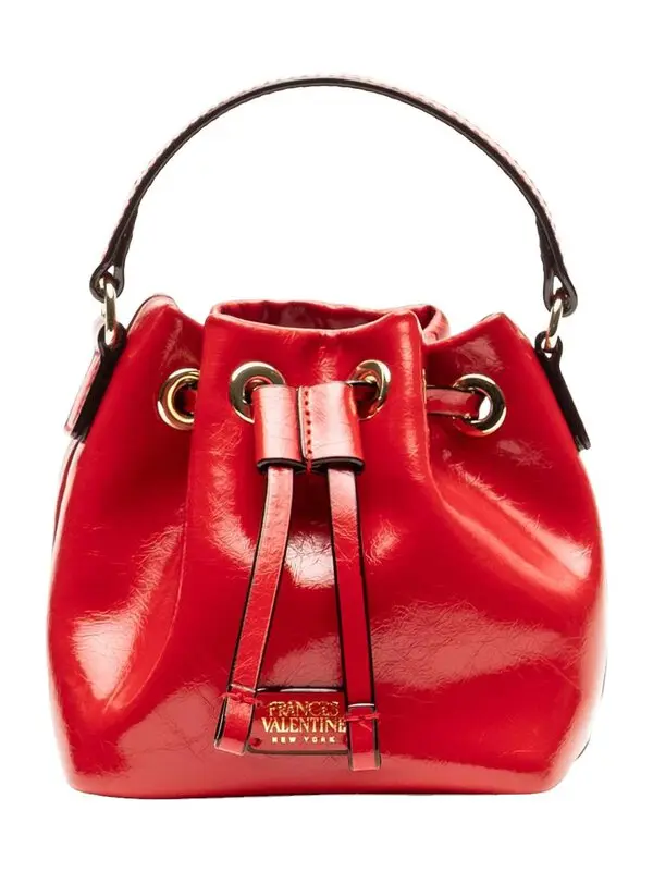 FRANCES VALENTINE Minnie Leather Bucket Bag - Red