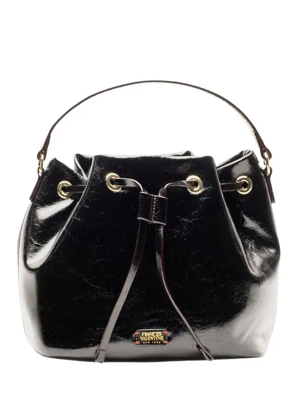 FRANCES VALENTINE Medium Minnie Leather Bucket Bag - Black