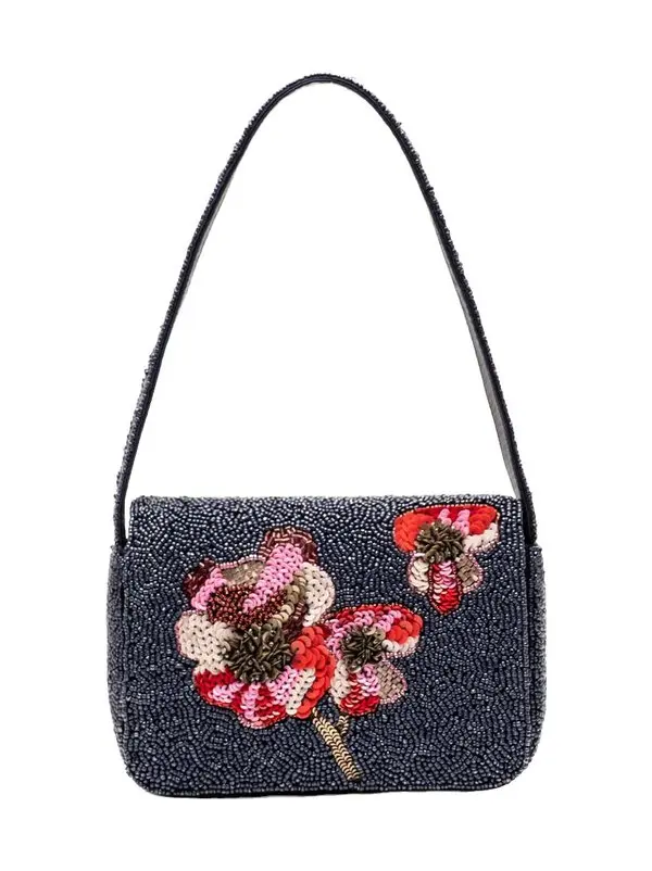FRANCES VALENTINE Tini Beaded Shoulder Bag - Navy/multi