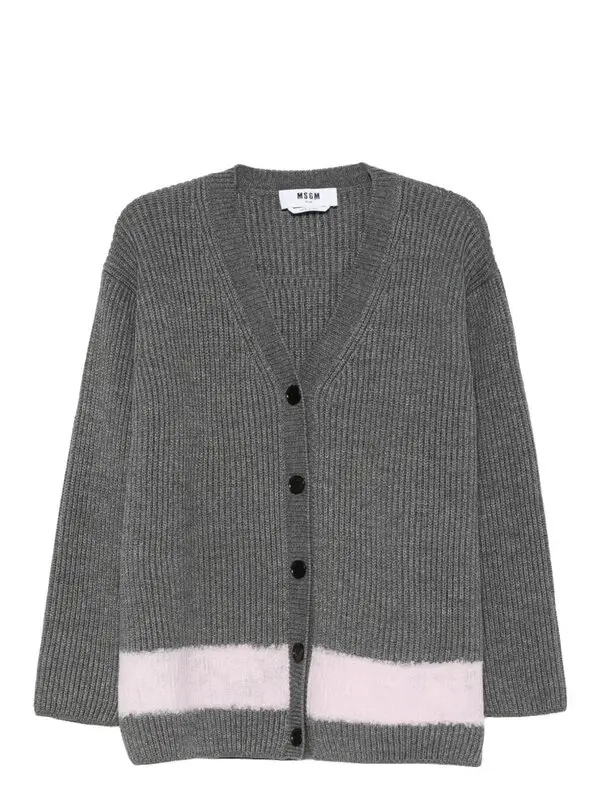 MSGM Wool Cardigan - Grey