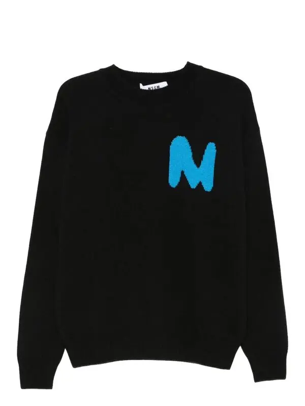 MSGM Wool Sweater - Black