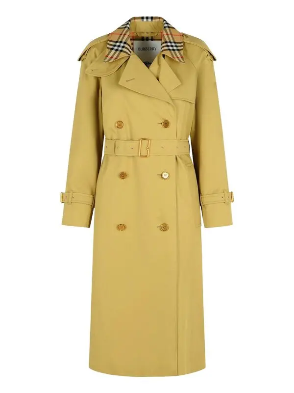 Burberry Castleford Cotton Trench Coat - Green