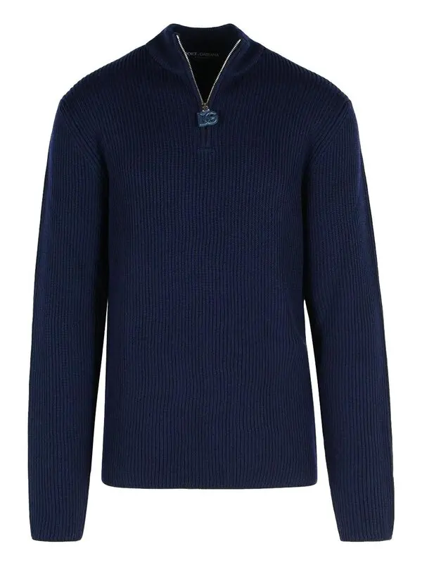 Dolce & Gabbana Virgin Wool Sweater - Navy