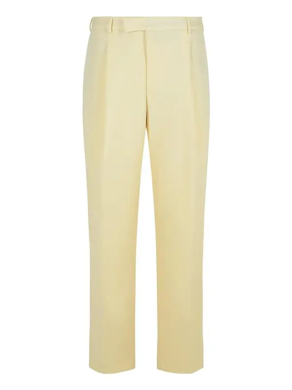 PT TORINO Ivory Virgin Wool Trousers - Beige