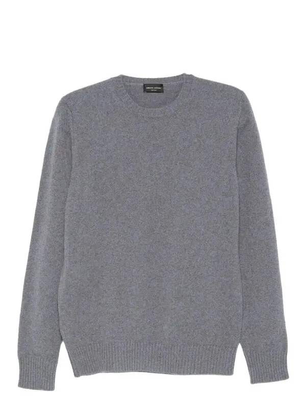 ROBERTO COLLINA Wool And Cashmere Crew-neck Sweater - Blue